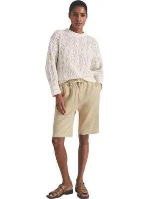 REISS Reggie Jersey Shorts - Sage