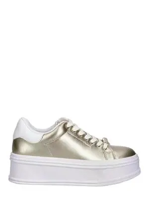 Liu Jo Metallic Platform Sneakers - Gold