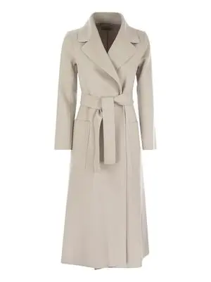 Max Mara Paolore Wool Dressing Gown Coat Light Grey