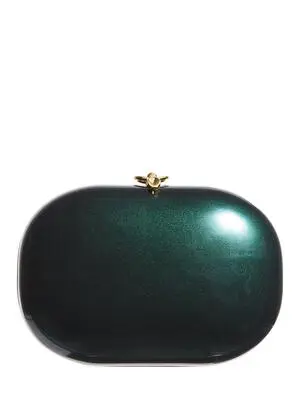 Jeffrey Levinson Oval Elina Clutch Bag - Green