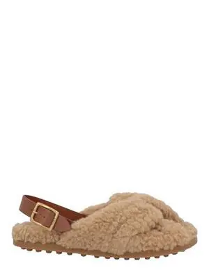 TOD'S Sandals In Shearling Beige