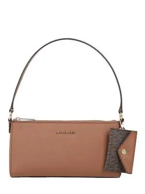 Michael Kors Leather Baguette Bag - Brown