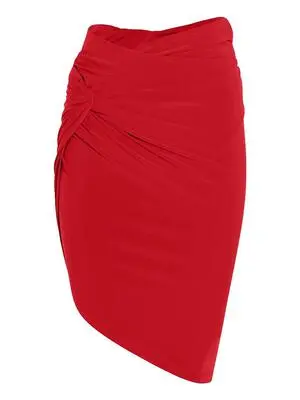 Jacquemus La Mini Jupe Drapeado Skirt - Red