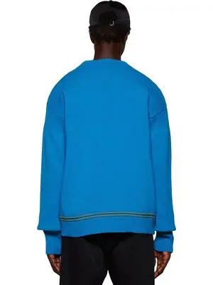 Marni Marni Intarsia Virgin Wool Sweater Cobalt
