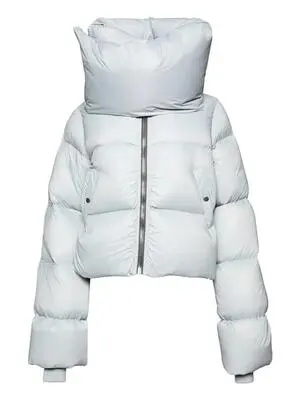 Rick Owens Funnel Neck Padded Jacket - Pale Blue