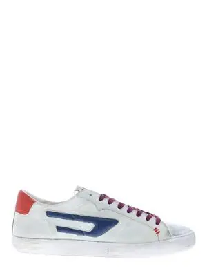 DIESEL Sleroji Low X Sneakers - Silver/red Alert/sodalite Blue