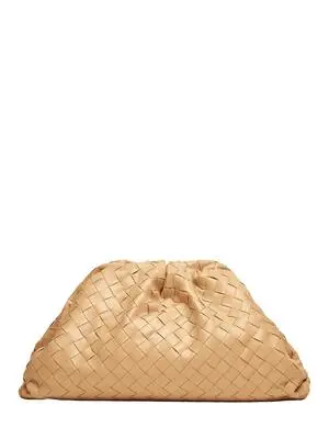 BOTTEGA  VENETA Intrecciato Leather Pouch - Almond