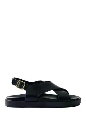 ALOHAS Nico Cross-strap Sandals - Black