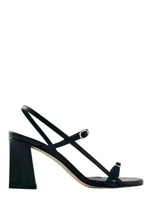 ALOHAS Block Heel Strappy Sandals - Black
