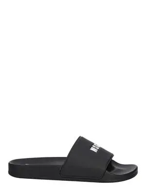 MSGM Debossed-logo Slides - Black