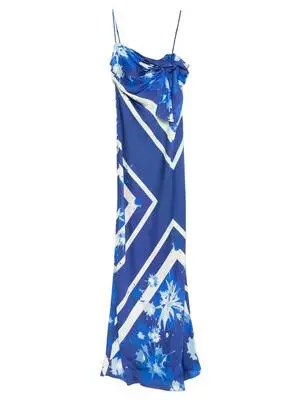MSGM Printed Maxi Dress - Blue