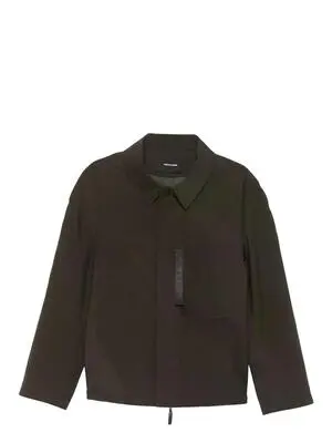 YVES SALOMON Zip-up Overshirt - Green
