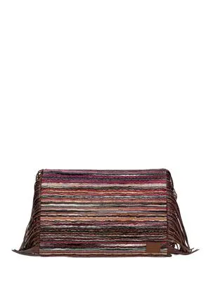 Missoni Fringed Clutch Bag - Brown