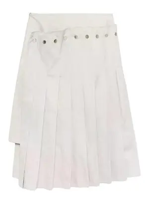 Rokh Double-layered Pleated Skirt - Neutrals