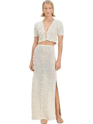 Devon Windsor Haisley Maxi Skirt - White