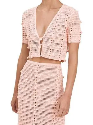 Devon Windsor Hada Knit Top - Pink