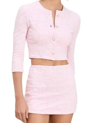 Devon Windsor Sasha Cropped Jacket - Pink