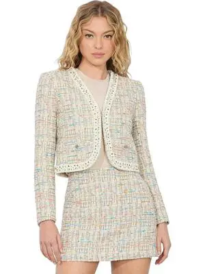 Alice + Olivia Alice + Olivia Peyton Tweed Jacket White