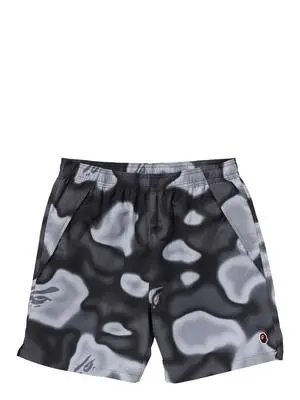 A BATHING APE BAPE Liquid Camo One Point Beach Shorts