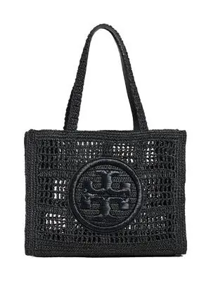 Tory Burch Ella Hand Crocheted Small Tote - Black