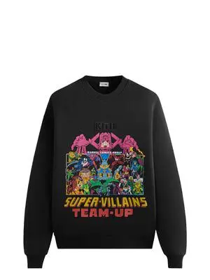 Kith Kith X Marvel Team Up Vintage Nelson Crewneck Black