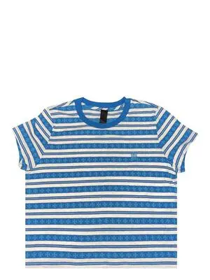 Chrome Hearts Stripe Logo Tee - Blue