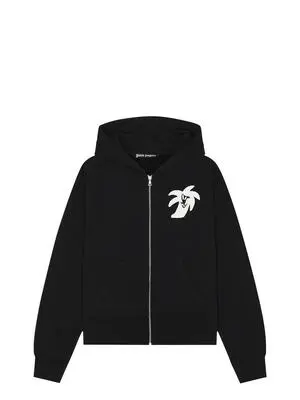 Palm Angels Hunter Zipped Hoodie - Black