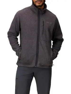 MARMOT Drop Line Heathered Fleece Jacket - Black Heather