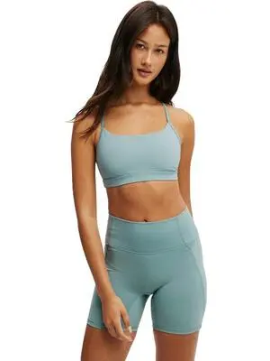 Cotton:on Active 365 Keyhole Crop Teal Mist