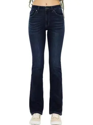 KANCAN Marla High Rise Skinny Bootcut Jeans - Dark Wash