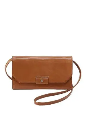 Hobo Romy Leather Wallet Crossbody - Truffle