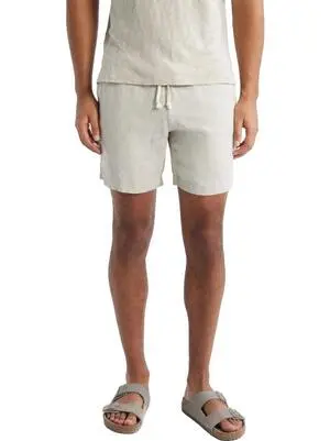 ALEX CRANE Bo Linen Drawstring Shorts - Bone
