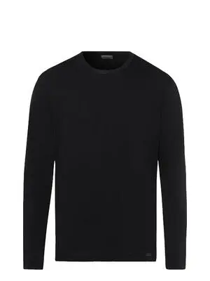 Hanro Living Cotton Crew Neck Top - Black
