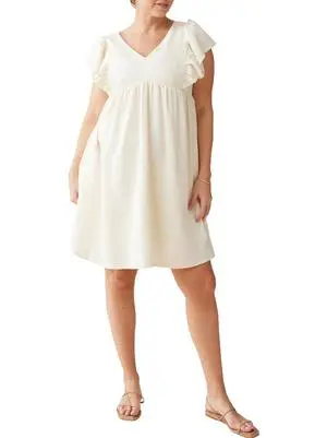 INGRID & ISABEL® Maternity/nursing Dress - Buttermilk