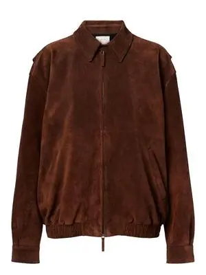 THE ROW Roana Suede Bomber Jacket