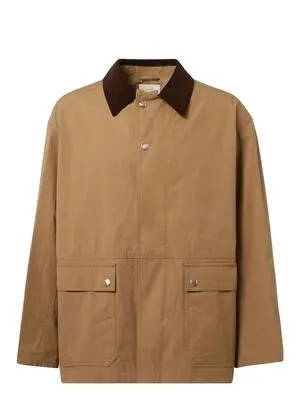 THE ROW Frank Corduroy-trimmed Cotton Jacket - Brown
