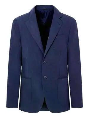 Giorgio Armani Linen Blazer - Blue