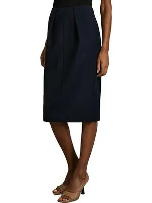 REISS Gabi Tailored Skirt - Navy