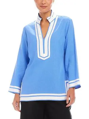 Karen Kane The St. Tropez Tunic - Blue/ White