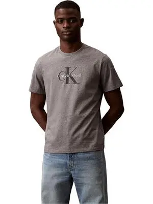 Calvin Klein Calvin Klein Monologo Tee Med Grey Heather