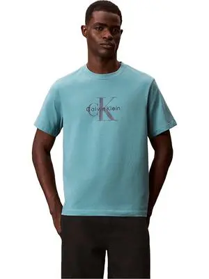 Calvin Klein Monologo Tee - Tequila Blue