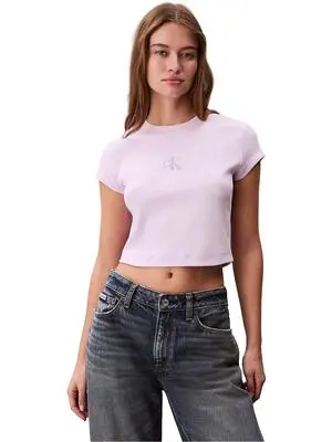 Calvin Klein Monologo Baby Tee - Island Lilac