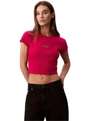 Calvin Klein Monologo Baby Tee Petunia Pink