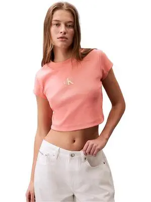 Calvin Klein Monologo Baby Tee Powder Orange