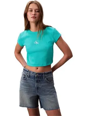 Calvin Klein Monologo Baby Tee Turquoise Infusion