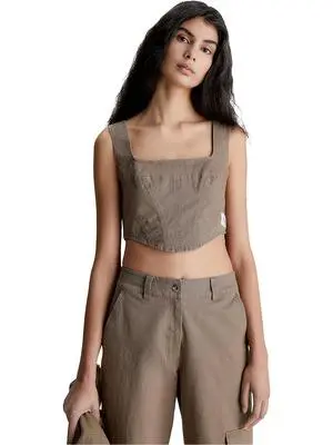 CALVIN KLEIN Calvin Klein Jeans Cropped Corset Top