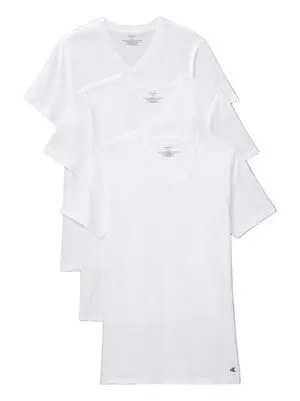 Calvin Klein Cotton Classics 3-pack Classic Fit V-neck T-shirt - White