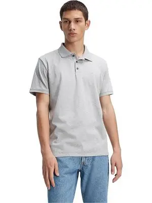 Calvin Klein Smooth Cotton Blend Polo Shirt - Heroic Grey Heather