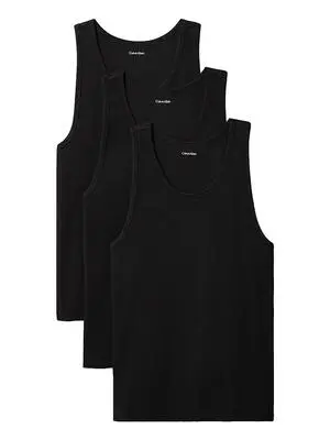 Calvin Klein Cotton Stretch Blend 3-pack Tank Top - Black