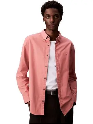 Calvin Klein Solid Oxford Classic Button-down Shirt - Sunset Rose